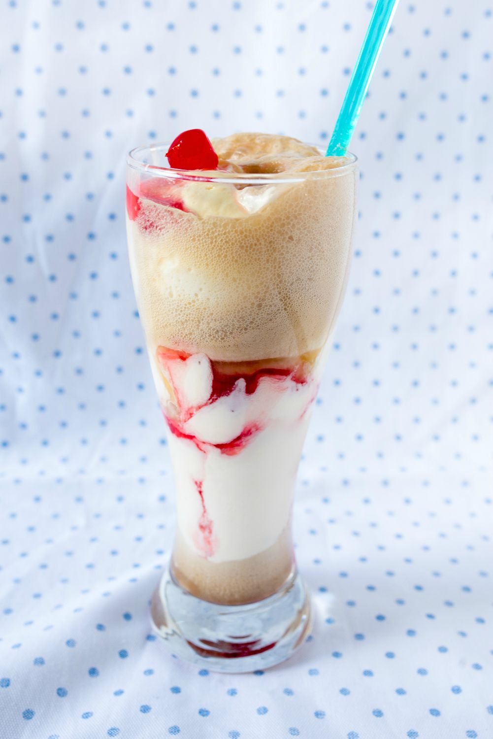 Vanilla Ice Cream Float with Cherry Sauce and Dr. Pepper | Audrey's 74